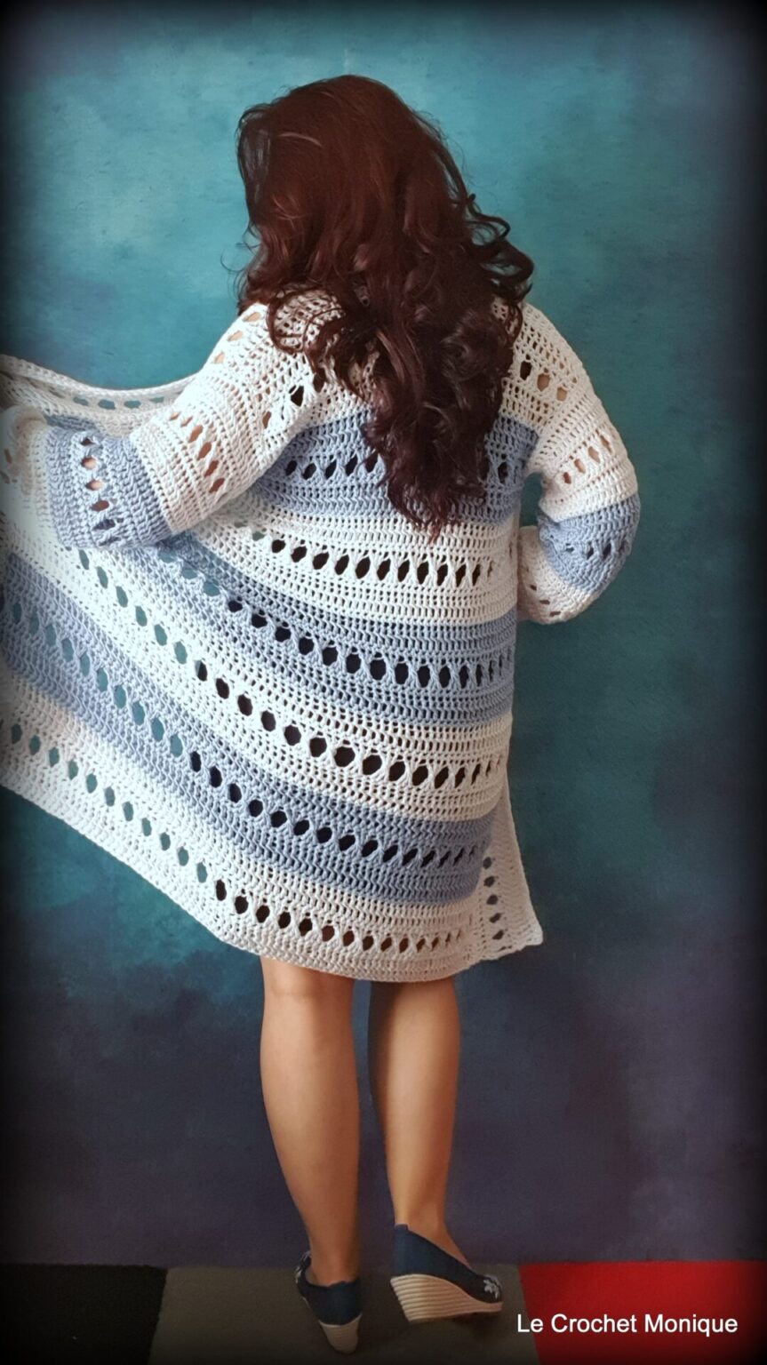 Háčkovaný kardigán Xandy – Le Crochet Monique